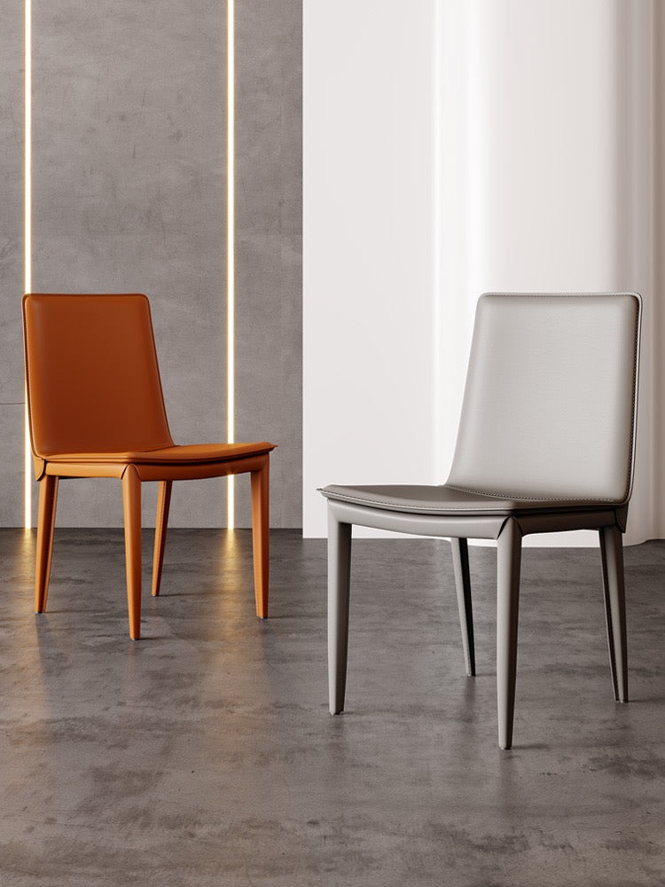 Hermes orange leather dining chair classic chair simple design ...